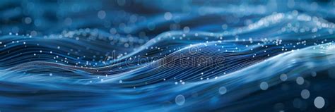 Abstract Digital Waveform Design With Sparkling Particles In Vibrant Dynamic Display Stock