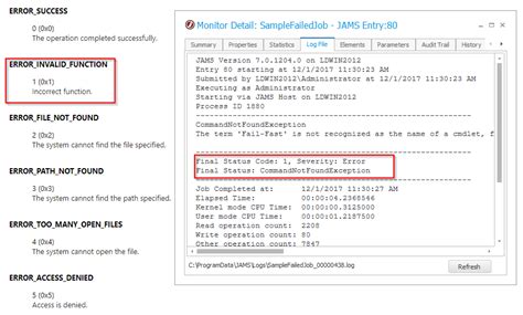 how jams handles exit codes jams scheduler
