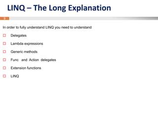 Linq And Lambda PPT