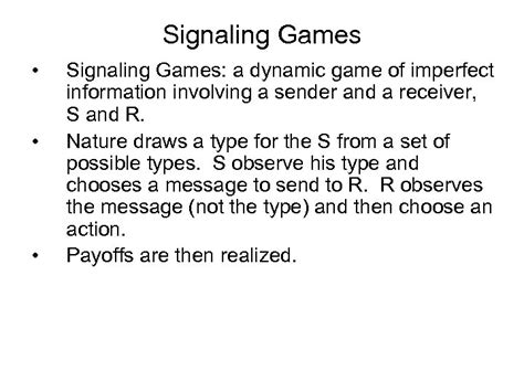 Extensive Games With Imperfect Information Extensive Games