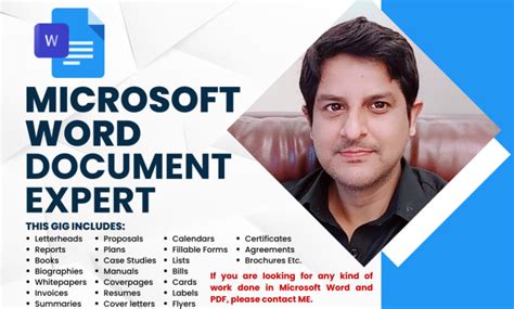 Create Edit Format Design Microsoft Word Documents By Yasirali82 Fiverr