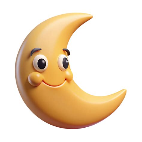 Mesmerizing Energetic Elegant Smiling Crescent Moon Character With Pointy Tips Flat Color