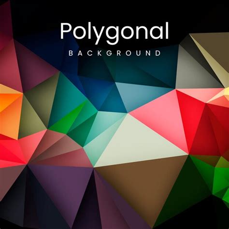 Premium Vector Polygonal Geometric Abstract Colored Background Vector