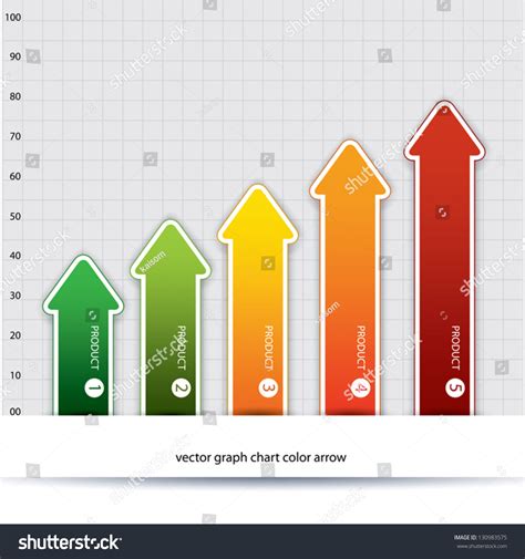 Business Graph Vector Growth Progress Color Stock Vector Royalty Free 130983575 Shutterstock