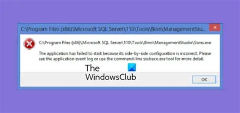 Fix Side By Side Configuration Is Incorrect Error In Windows 1110