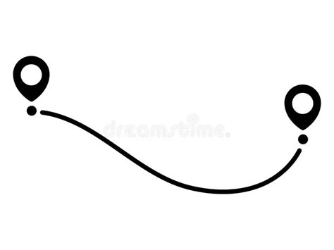 Pin Map Line Navigation Pointers Stock Illustration Illustration Of Destination Drive 258136955