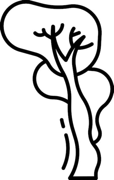 Premium Vector Tree Outline Vector Illustration