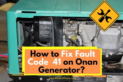 How To Fix Fault Code On Onan Generator Error Solved