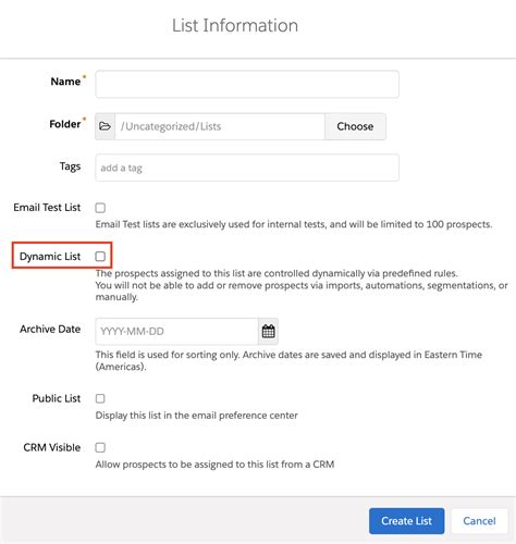 Pardot Dynamic Lists Overview And Best Practices The Spot