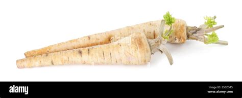 Fresh Parsnips Isolated On White Root Vegetable Stock Photo Alamy