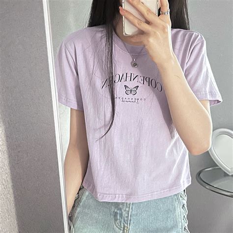 💦여름특가sale한정수량선착순크롭티러블리여리여리꾸안꾸 나비 크롭 반팔티 4color 에이블리