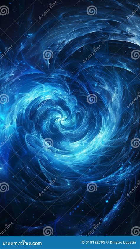 Abstract Blue Background With Dynamic Swirl Or Vortex Spiral And Curve Motion Wallpaper Cosmic