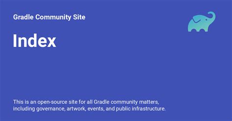 Index Gradle Community Site