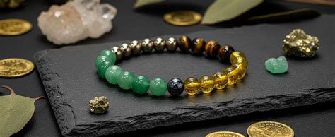 Shivamagate Money Magnet Bracelet 8mm Citrine Pyrite Tiger Eye