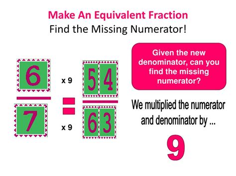 PPT Equivalent Fraction Practice Find The Missing Numerator PowerPoint Presentation ID