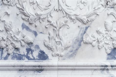 Premium Photo Great Ornamental Abstraction Blue And White Monotone