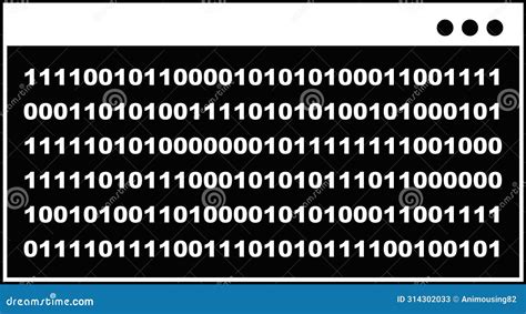 Vector Illustration Terminal Cmd Prompt Binary Code Stock Vector Illustration Of Technology