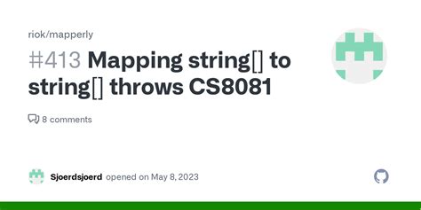 Mapping String To String Throws CS8081 Issue 413 Riok Mapperly