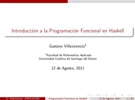 Pdf De Programación Introducción A La Programación Funcional En Haskell