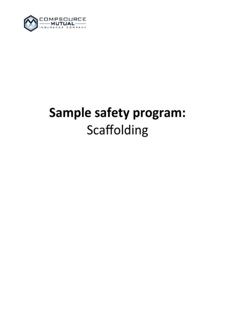 Scaffolding Program Pdf Scaffolding Lumber