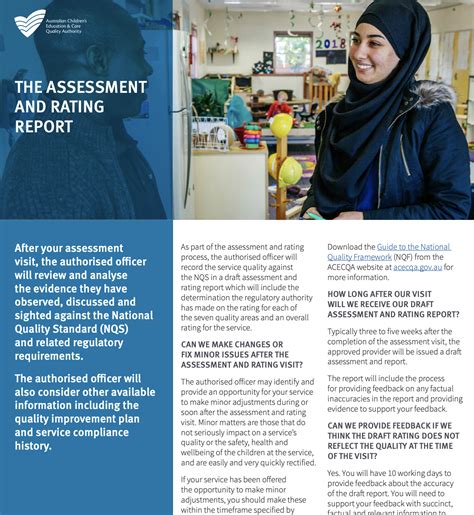 Acecqa Information Sheet The Assessment And Rating Report Early Education Leaders Peer Network