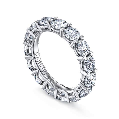 Flora Signature 14k White Gold Shared Prong Diamond Eternity Band