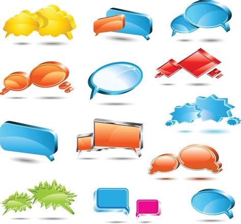 Speech Bubbles Vector Set Free Vector Graphics All Free Web Resources For Designer Web