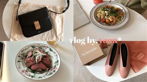 Eng Sub Vlog 직장인 브이로그 3월 집순이 일상 브이로그 아페쎄 그레이스백 쇼핑하울 아카이브앱크 Lo61 불렛저널 직장인 도시락 홈