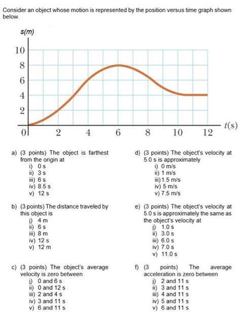 Solved Consider An Object Whose Motion Is Represented By The Chegg