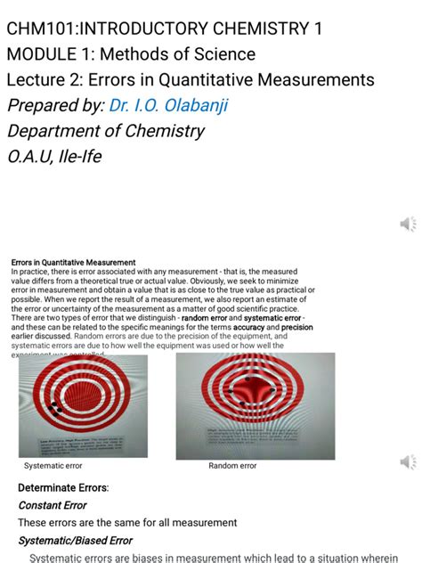 Chm 101 Oct 31 Lecture 2 Pdf Observational Error Titration