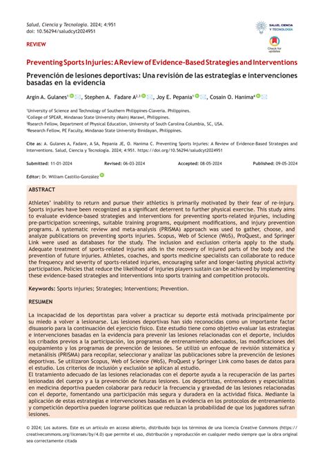 Pdf Preventing Sports Injuries A Review Of Evidence Based Strategies