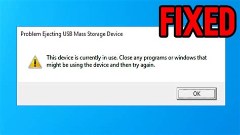 how to fix problem ejecting usb mass storage device on windows 10 11