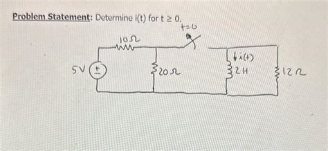 Solved Problem Statement Determine I T For T Chegg Com