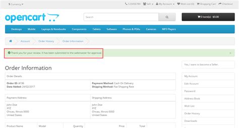 User Guide For Opencart Ordered Product Review Module