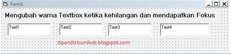 All About Vb Cara Merubah Background Textbox Ketika Kehilangan Dan