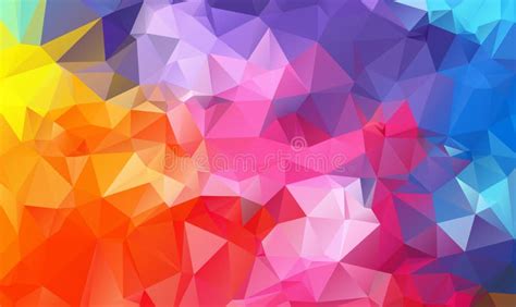 Multicolor Geometric Rumpled Triangular Low Poly Origami Style Gradient Illustration Graphic