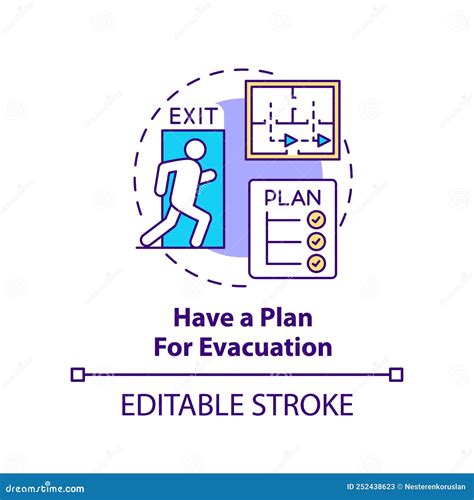 Have Plan For Evacuation Concept Icon Royalty Free Cartoon