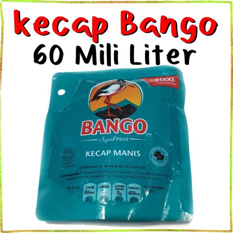 Jual 1x Satu Biji Kecap Bango Kemasan Kecil 60ml Indonesiashopee