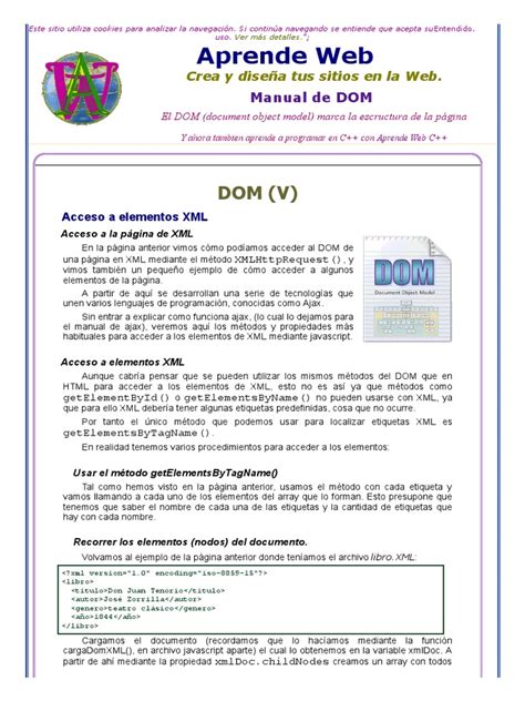 acceso a elementos xml del dom descargar gratis pdf ajax programación modelo de objeto