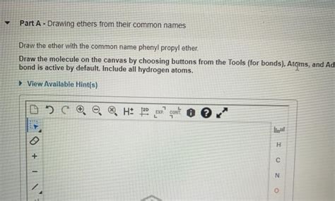 Solved Part A Drawing Ethers From Their Common Names Draw Chegg Com
