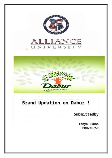 Docx Dabur Assignment Dokumentips