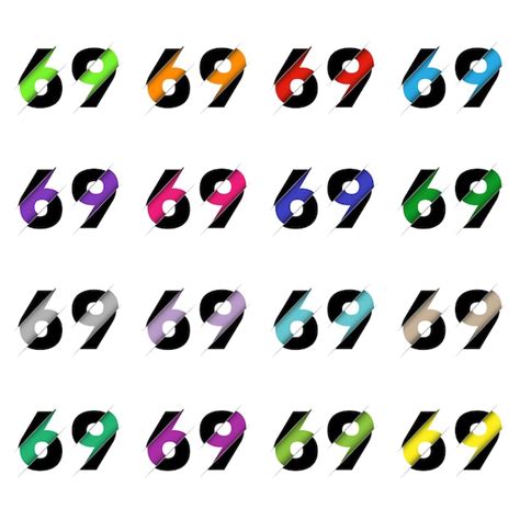 Premium Vector Paper Cut Number Sixty Nine 69 Realistic 3d Multi