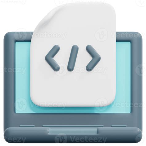 Programming 3d Render Icon Illustration 13368325 Png
