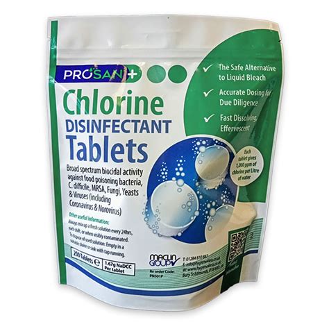 Effervescent Chlorination Tablets 1 7g Nadcc Pouch Pack Maclin Group