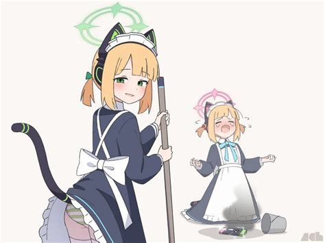 Momoi Midori Momoi And Midori Blue Archive Drawn By Nako775 Danbooru