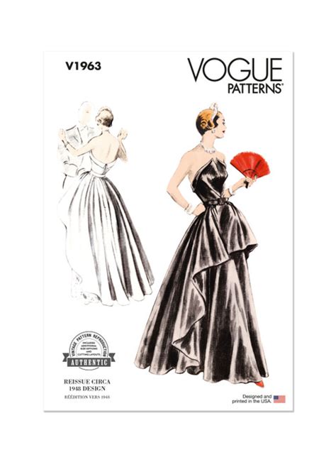 V1963 Misses‚Äô Evening Dress Vogue Patterns