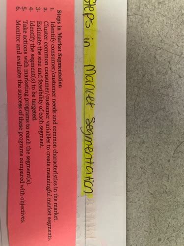 Chapter 6 Segmentation Targeting And Positioning Flashcards Quizlet