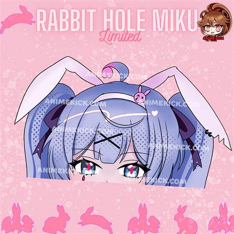 Miku Rabbit Hole Sticker Rabbit Hole Miku Peeker Sticker Hatsune