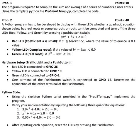 Solved Prob 1 The Program Is Required To Compute The Sum And Average Of 1 Answer