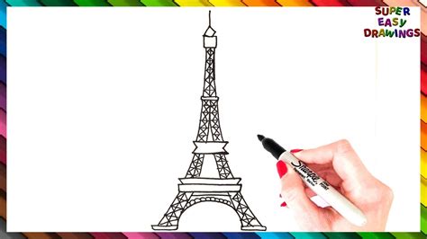 Eiffel Tower Drawing Easy Pink At Jason Rocha Blog